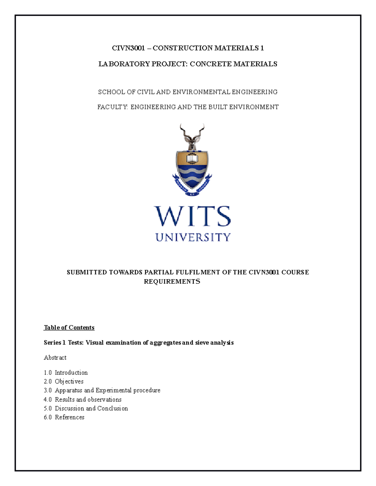 CIVN3001 - Concrete Lab Report: Investigating Material Properties - Studocu