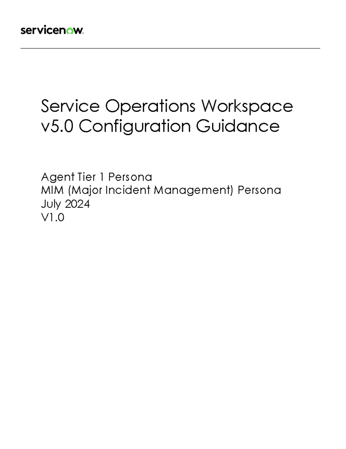 Service Operations Workspace (SOW) v5.0 Configuration Guidance V1 - Studocu