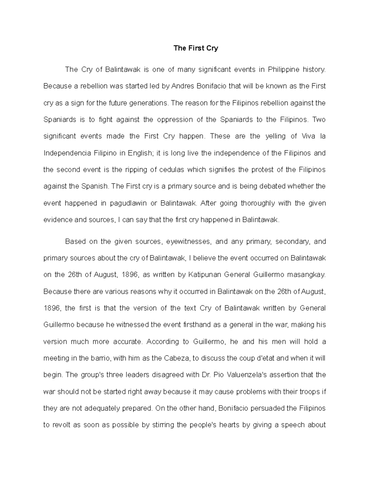 The First Cry of Balintawak: An Insightful Analysis of 1896 Rebellion ...