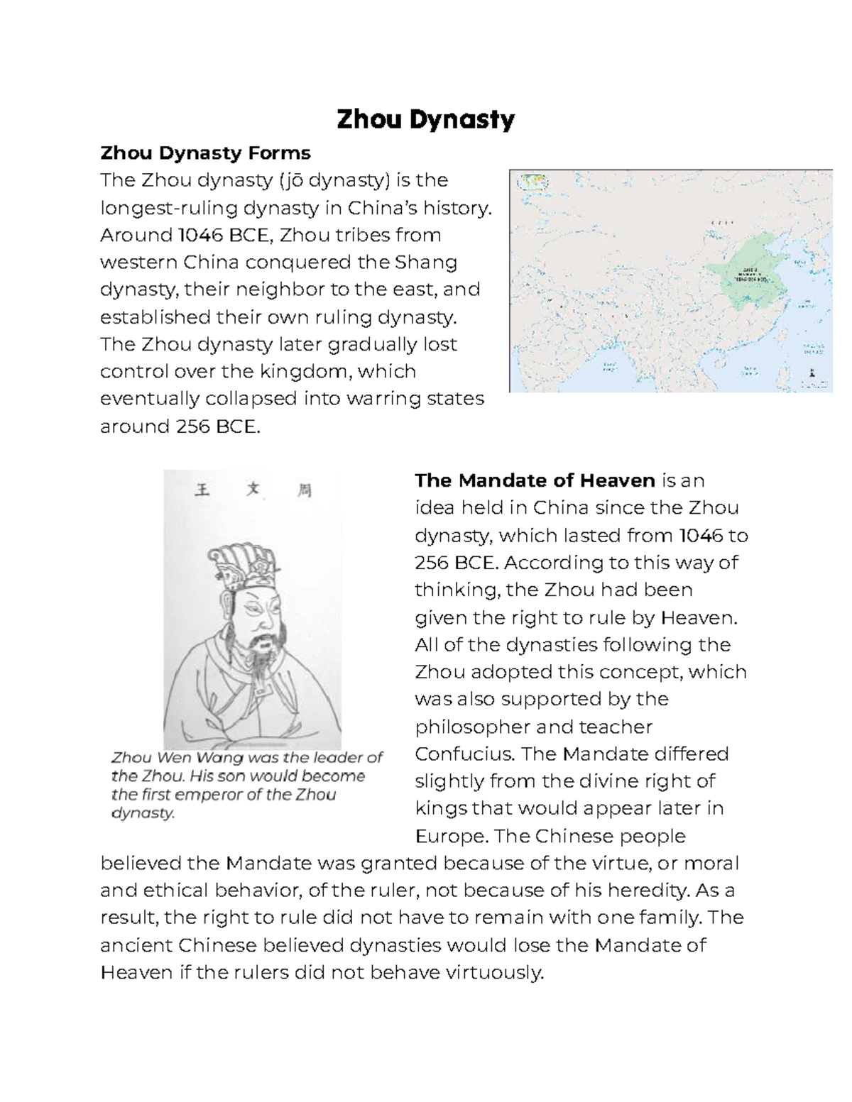 7.2 Zhou Dynasty: Governance, Feudalism, and Decline - Studocu