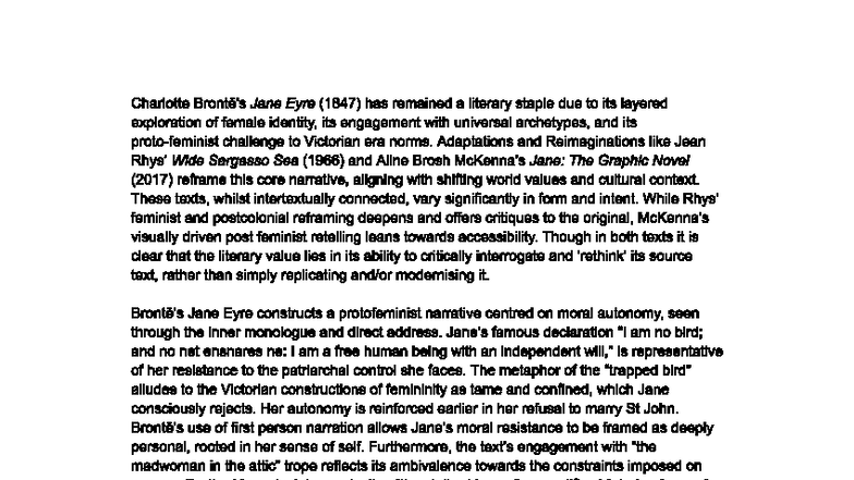 Kelly I 11 Engext AT2 - Analyzing Jane Eyre Adaptations: Feminism ...