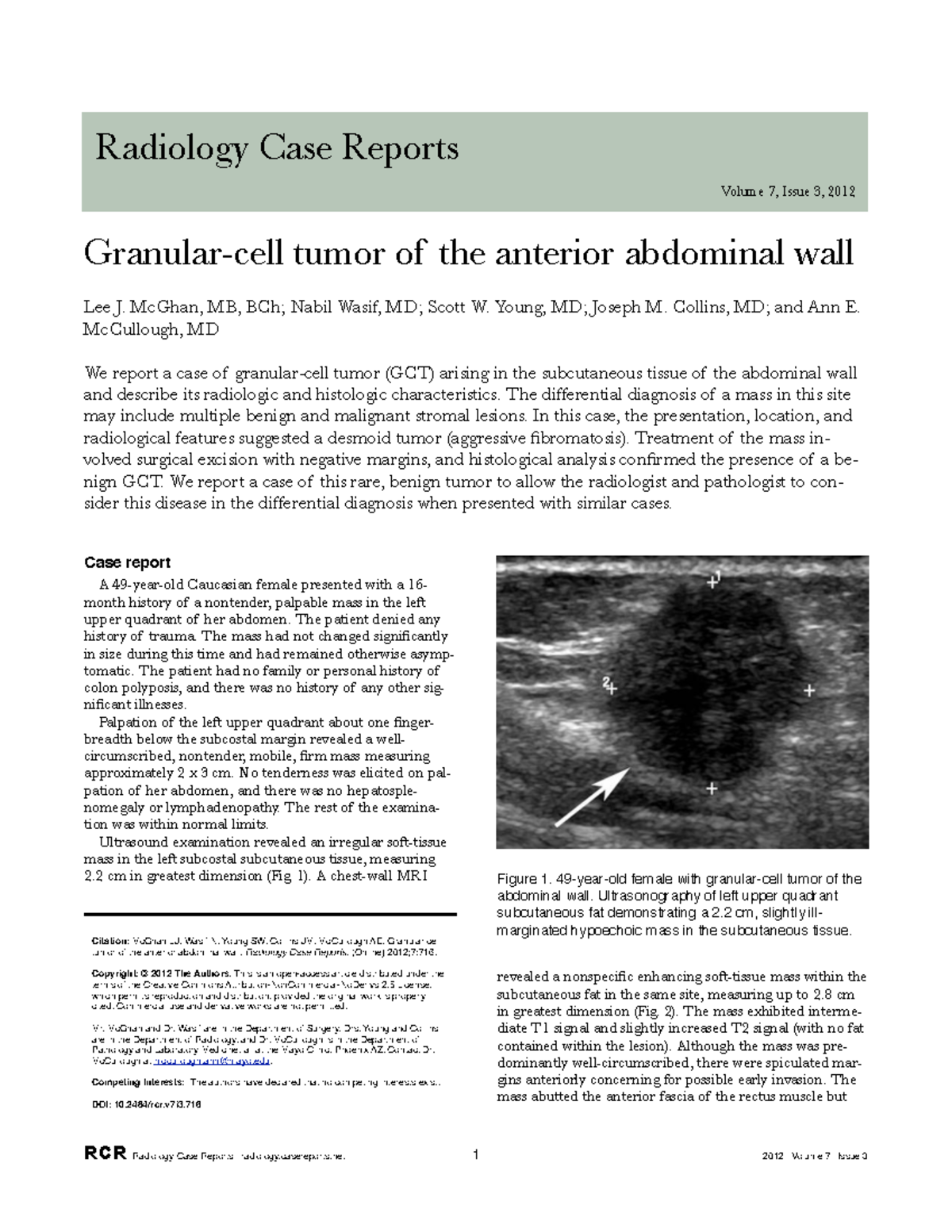 Granular Cell Tumor Case Study: Anterior Abdominal Wall Insights - Studocu