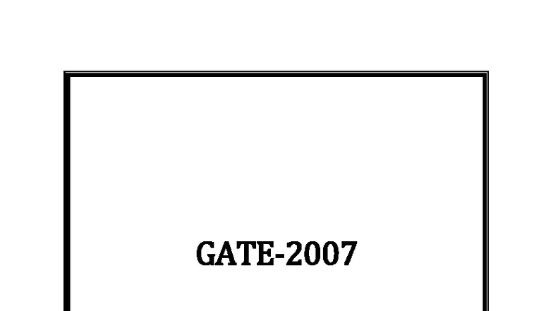 GATE 2007 Mechanical Engineering Question Paper Answer Keys and ...