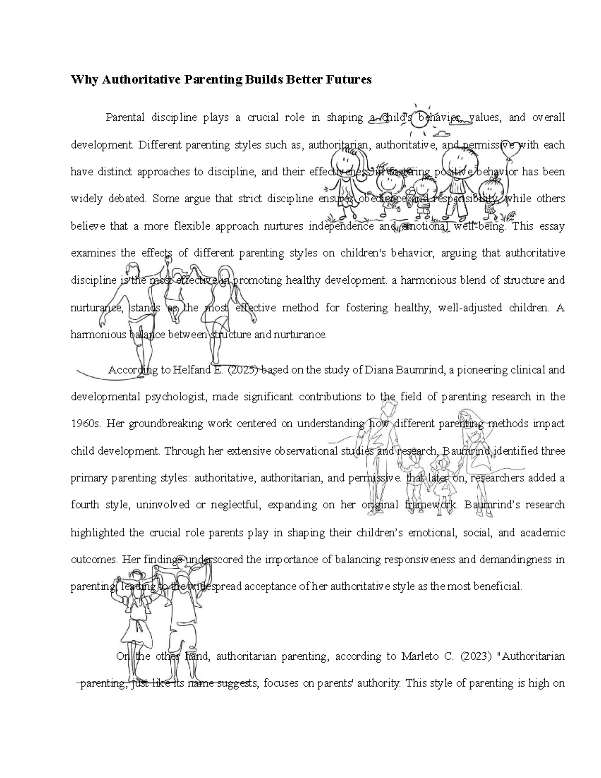 Argumentative Essay - The Impact of Authoritative Parenting on ...