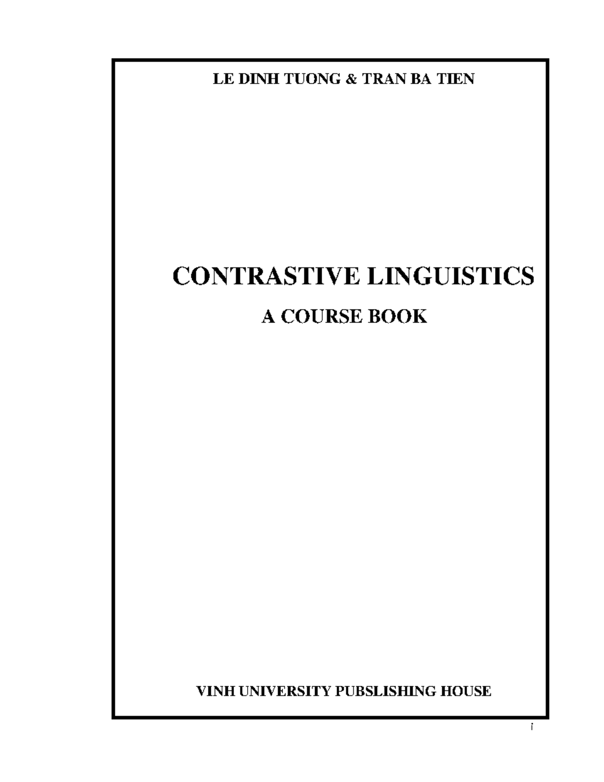 CL Final Exam: Contrastive Linguistics Course Book Overview - Studocu