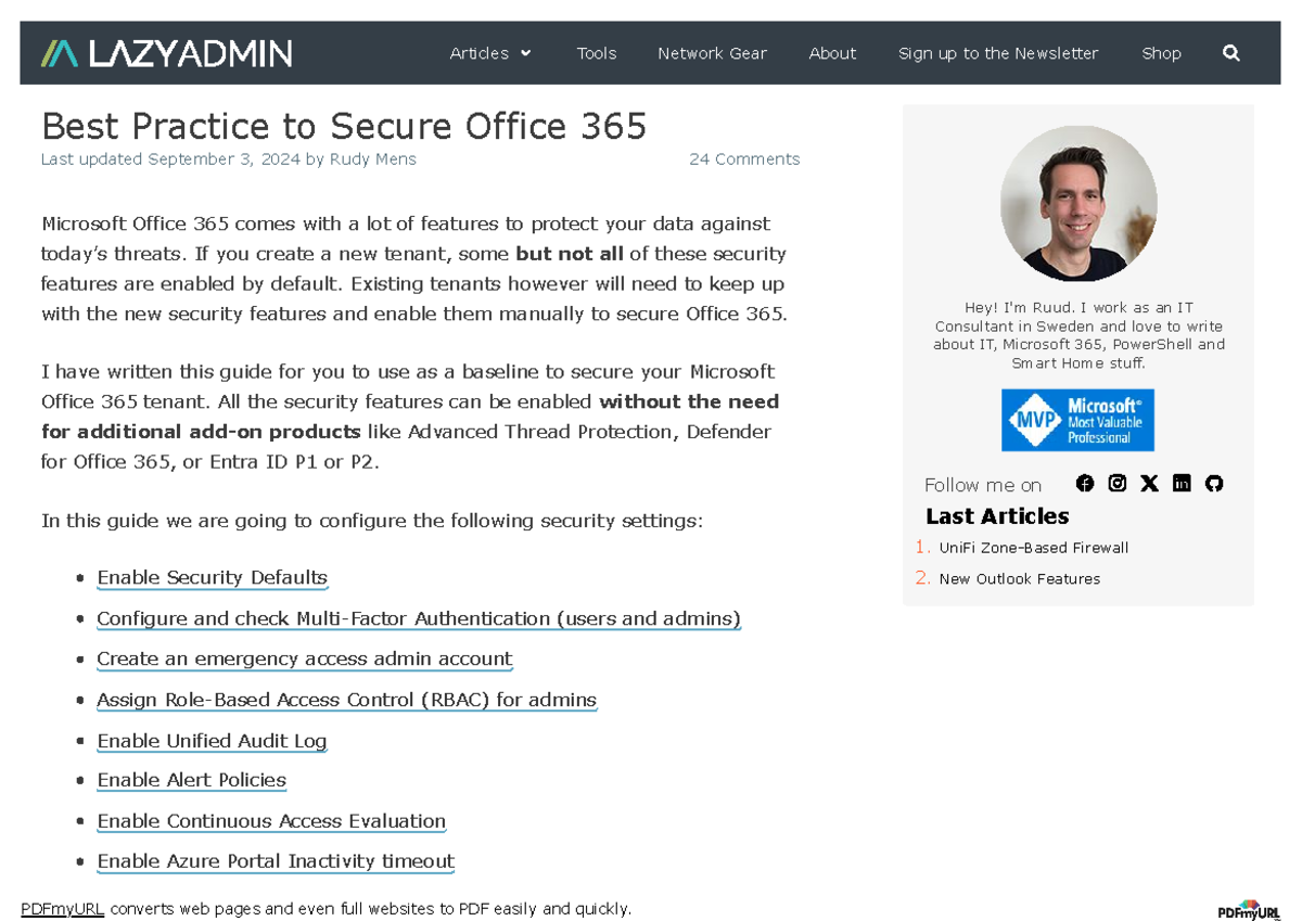 Lazyadmin nl office-365 best-practice-to-secure-office-365 - 24 ...