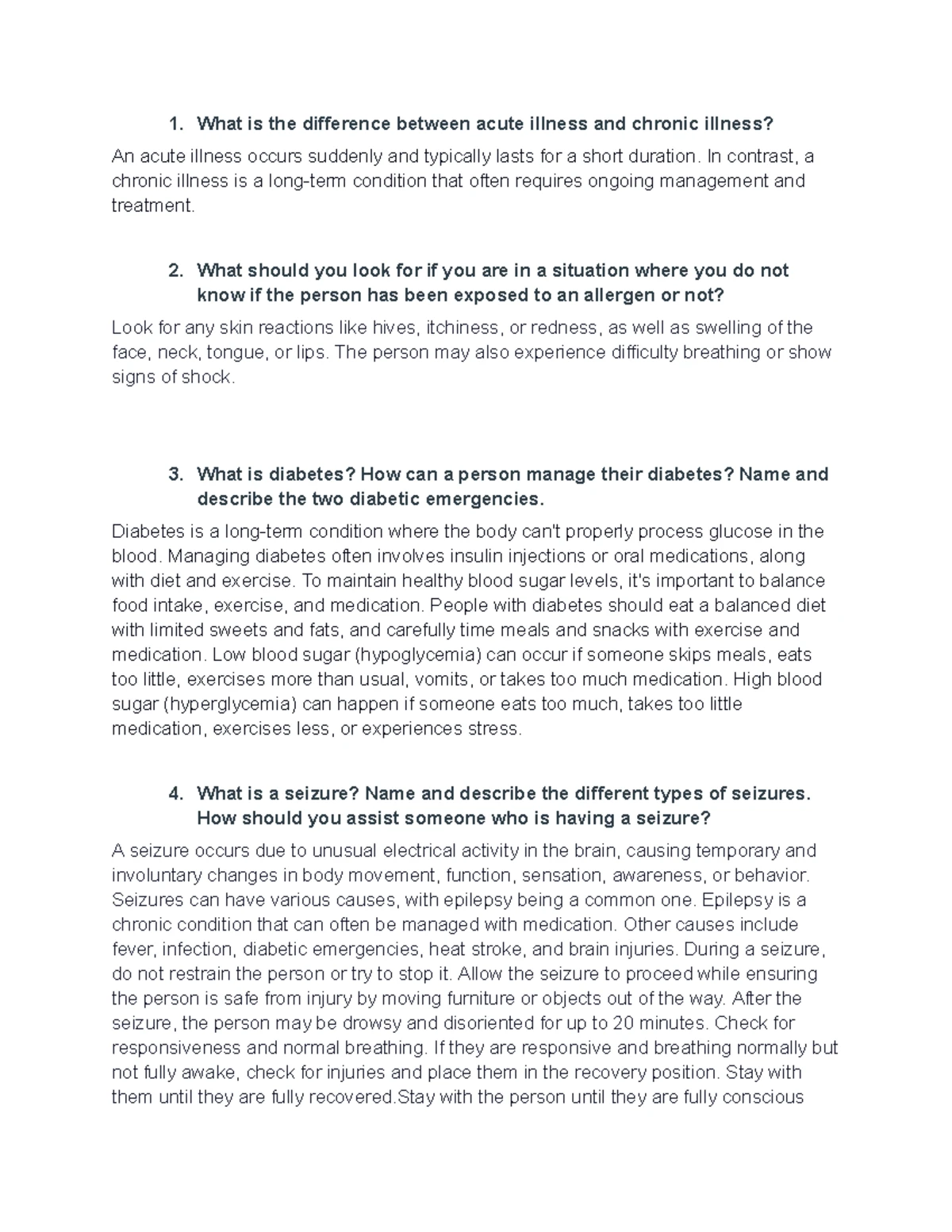 CPR Discussion 2 - What does the mnemonic SAMPLE stand for? The ...