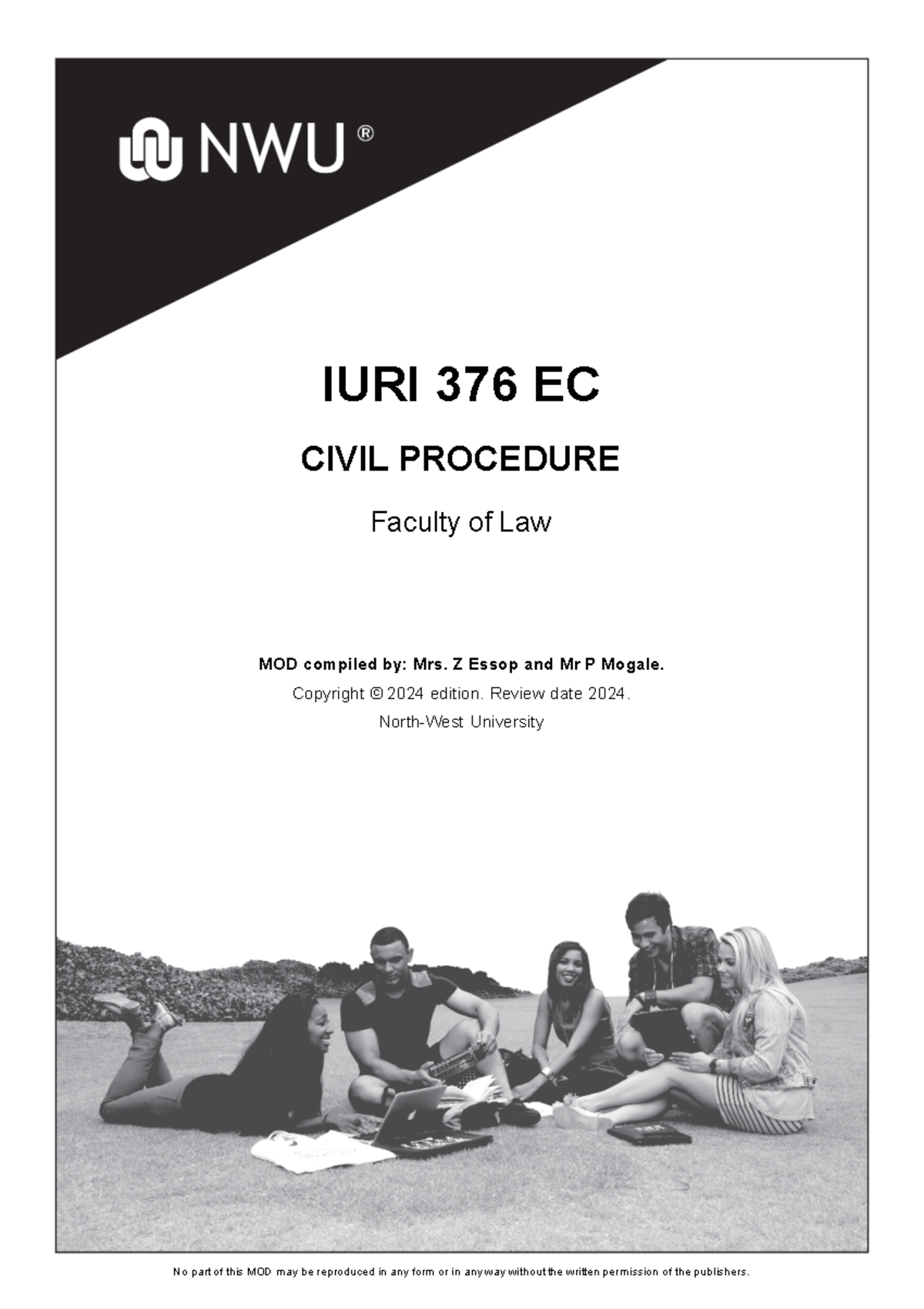 IURI 376 EC Civil Procedure: Module Outline and Teaching Strategies - Studocu