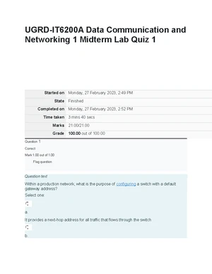 UGRD-IT6200A Data Communication and Networking 1 Final Quiz 2 - 1. UGRD-IT6200A-2223T Final Quiz ...