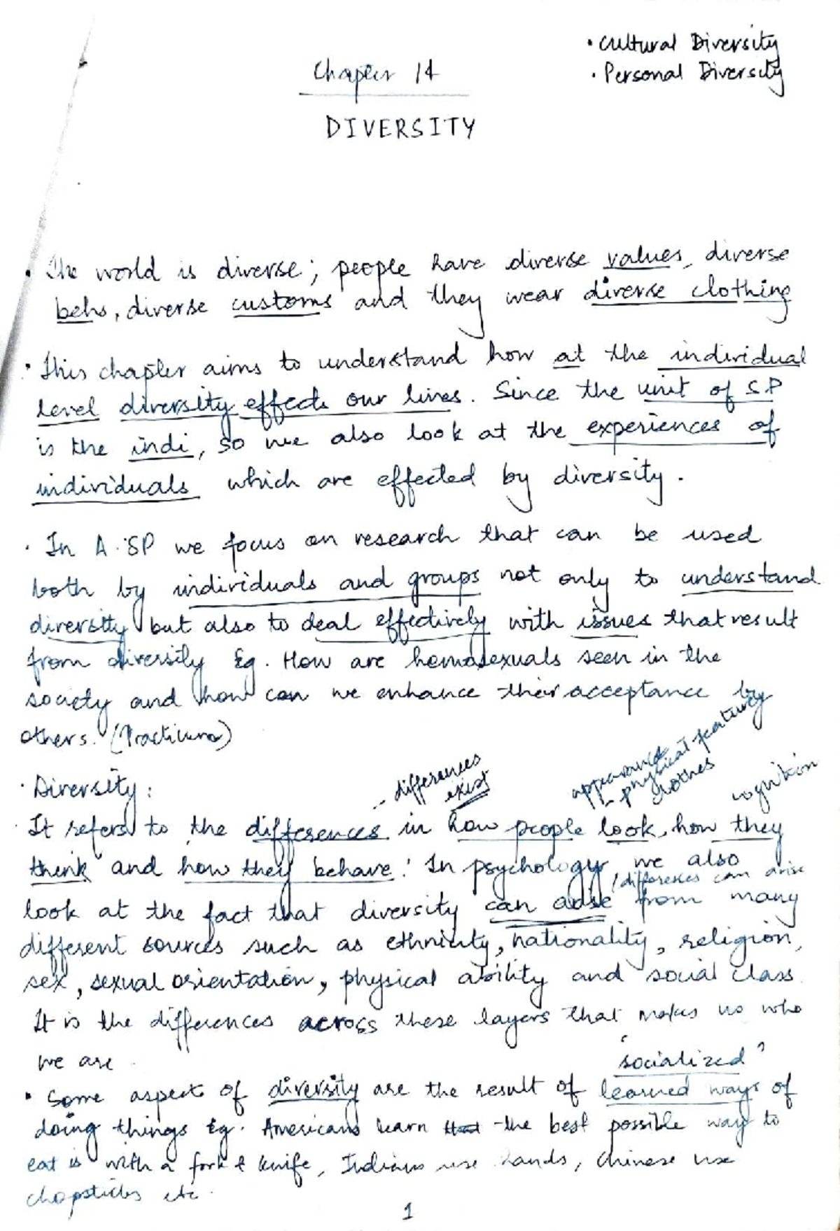 Diversity Unit 2 SPAC: Understanding Cultural Differences and Values ...