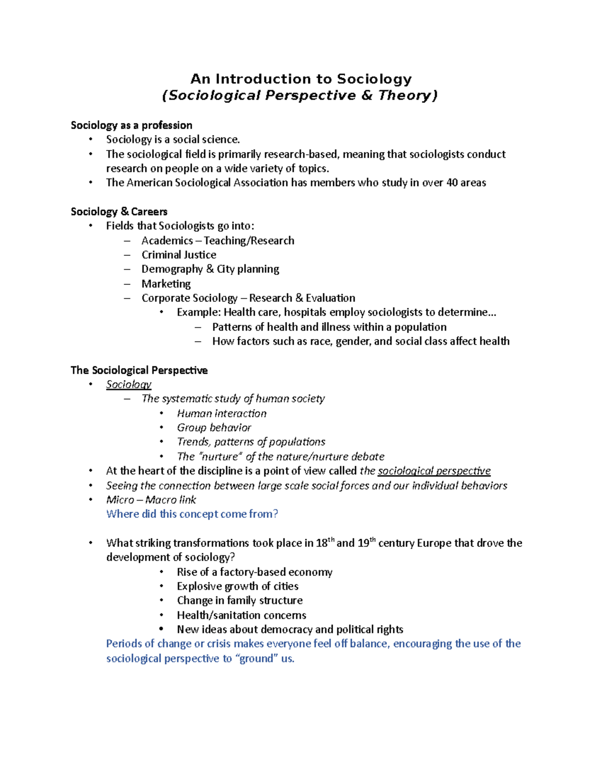 Sociology 101: Comprehensive Study Notes on Key Theories and Concepts ...