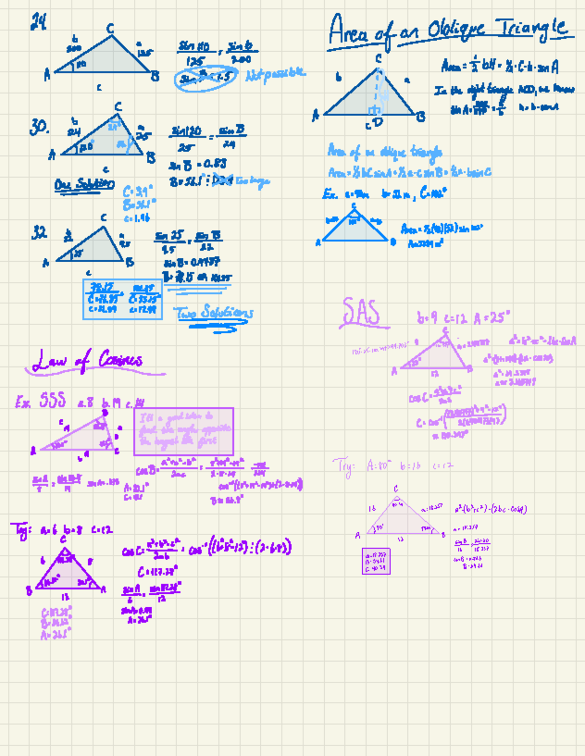 Trigonometry Basics - 24. b C 1 200 aofgue Triangle A 110 is ...