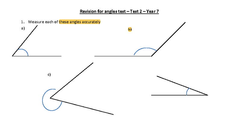 Dx PFg J-Yr7 Test Revision - Angles Sheet copy - Revision for angles ...