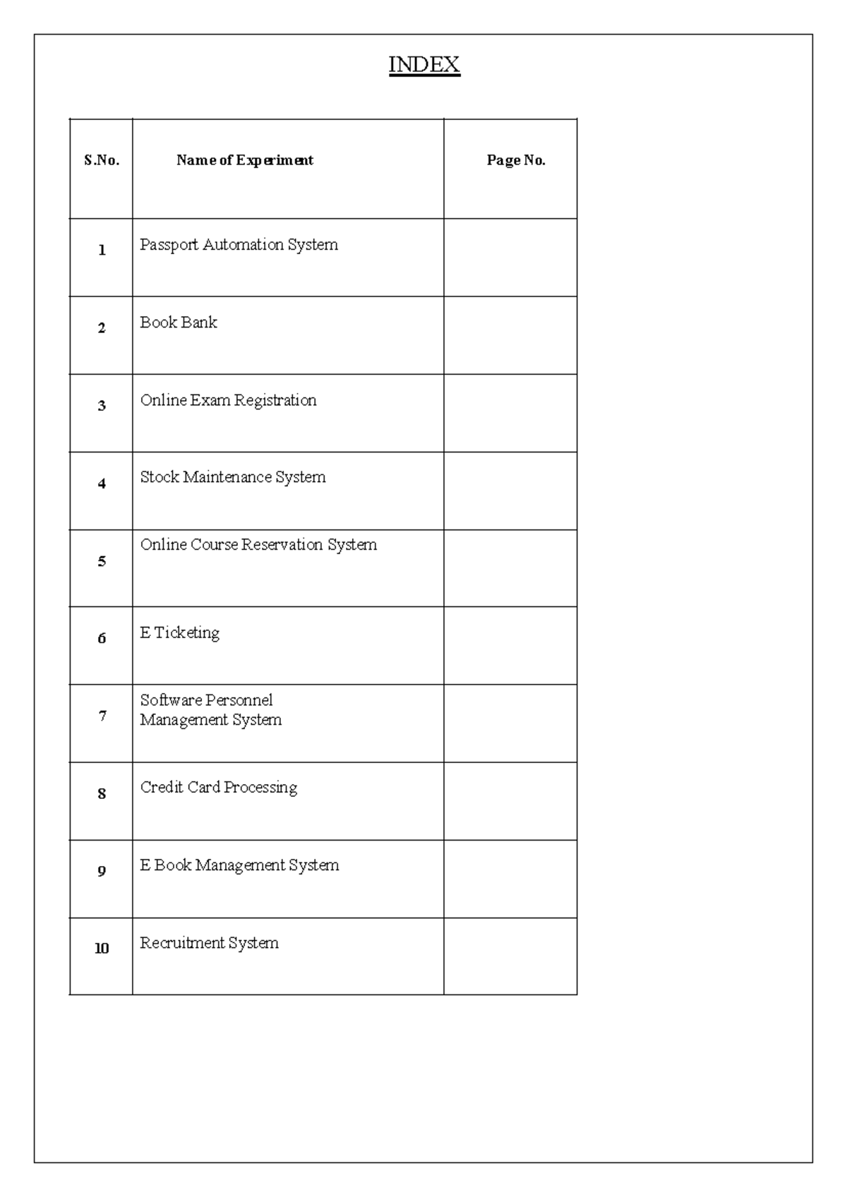SE LAB: Passport Automation System and Book Bank System Overview - Studocu