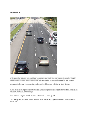 4.5 assignment drivers ed - Question 1 A. List at least two (2) steps ...