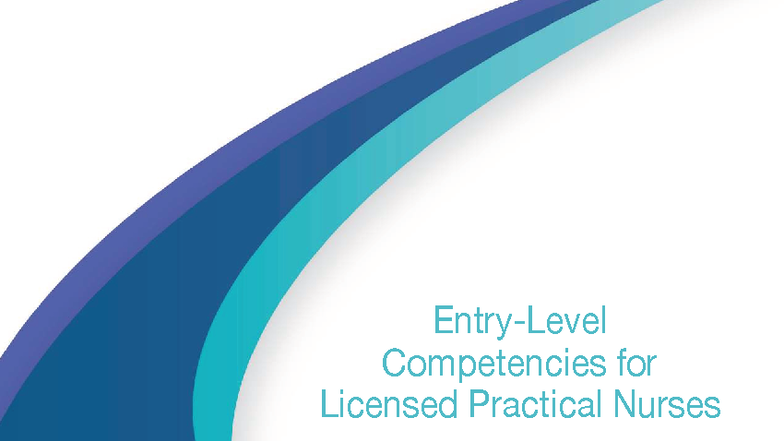 Competencies for Licensed Practical Nurses (LPN) 2019 Overview - Studocu