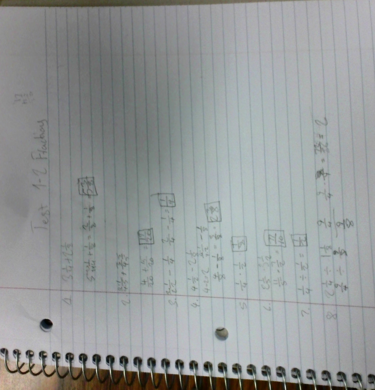 6155 Test on Fractions: Key Concepts and Examples - Studocu