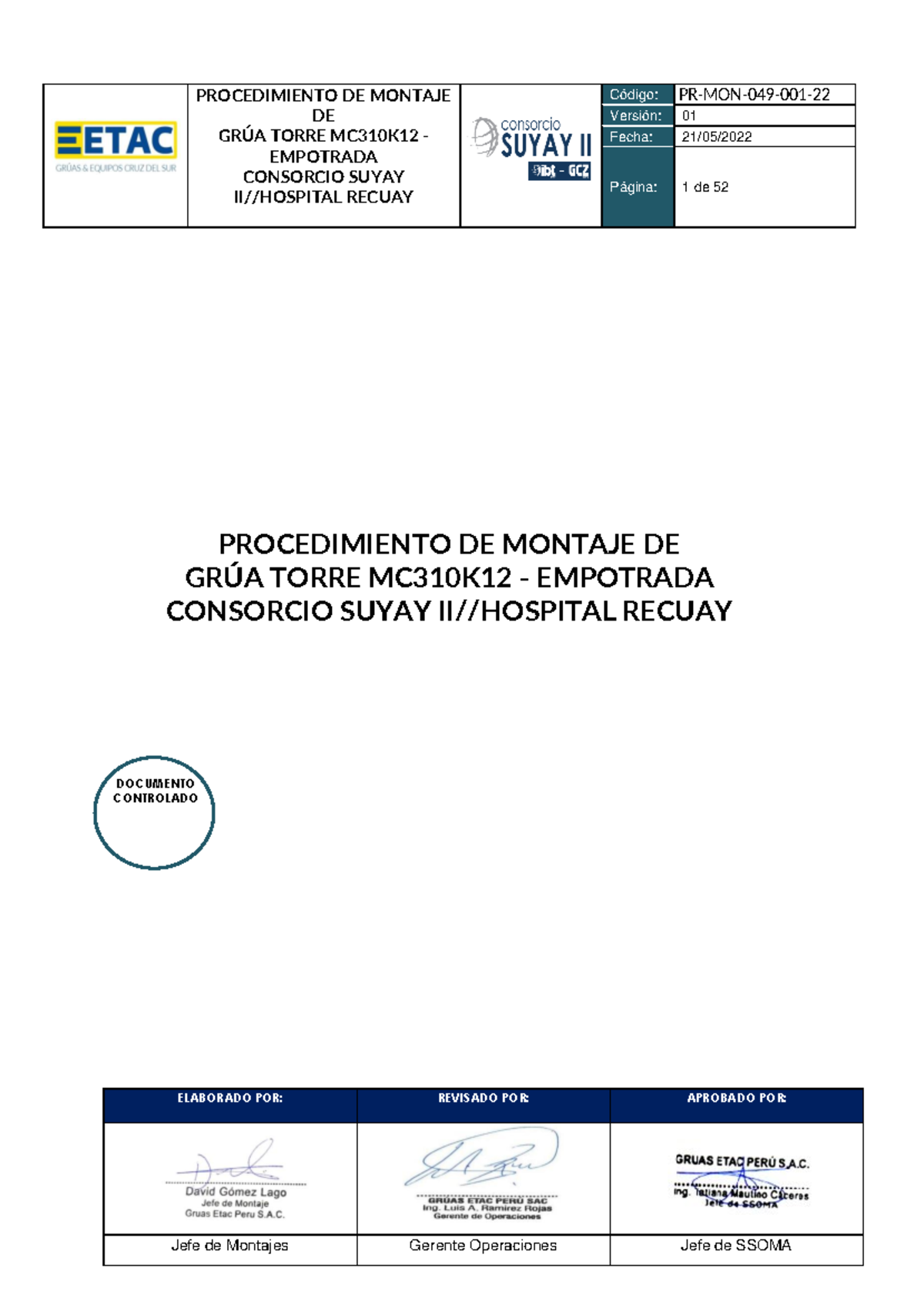 Montaje de Grúa Torre MC310K12 en Hospital Recuay - Proceso Detallado ...
