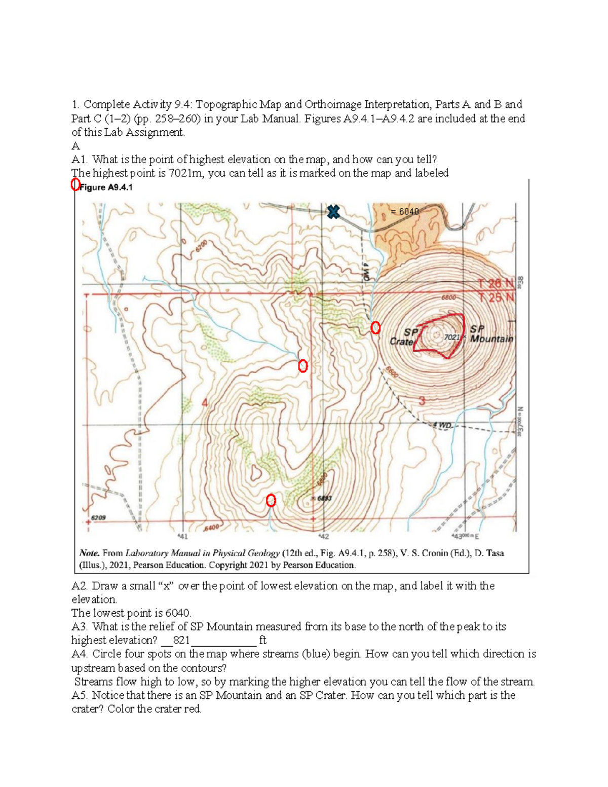 Lab Assignment 8: Topographic Map Analysis - Geol 200 - Studocu