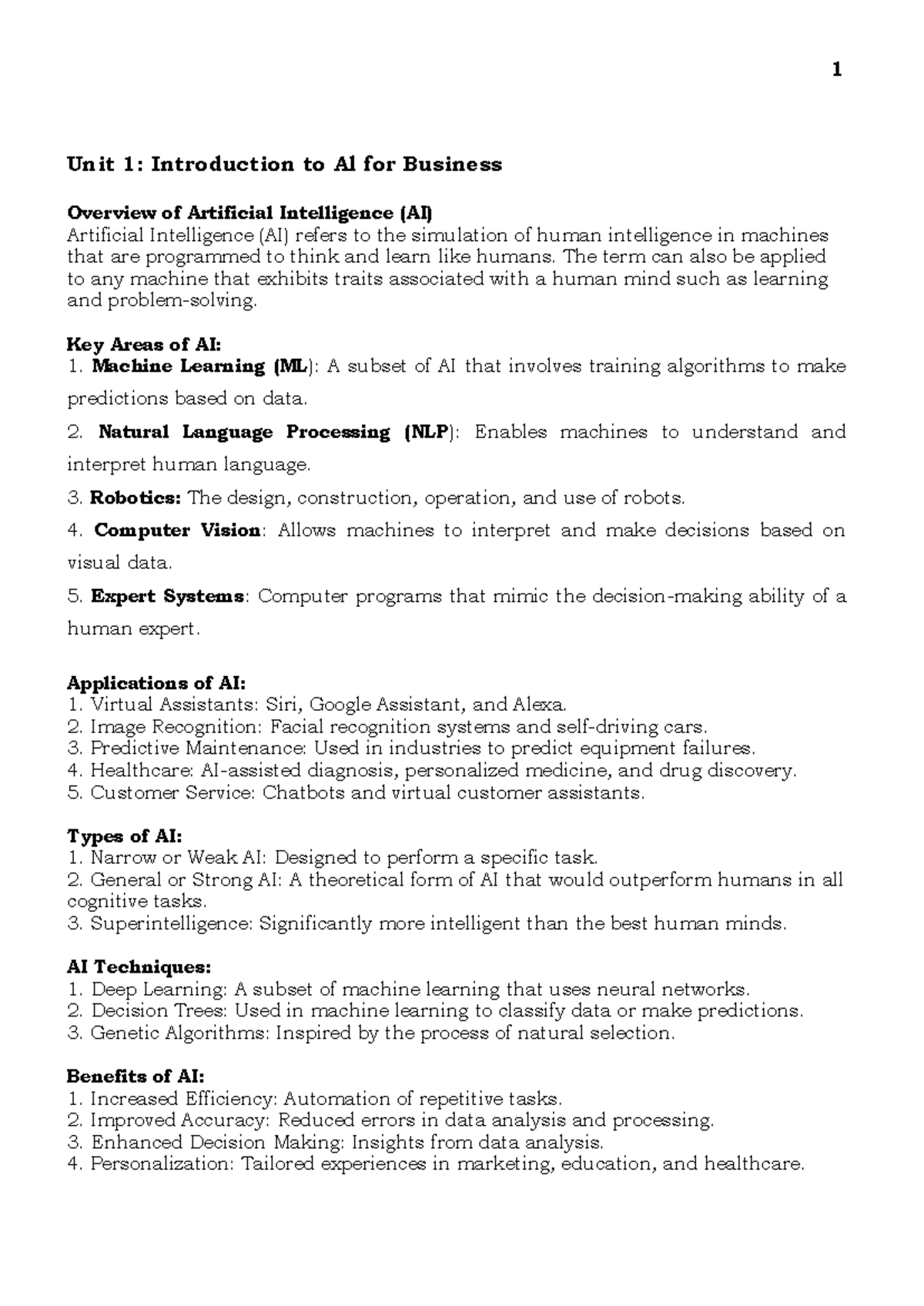 Artificial Intelligence (AI) in Business: Key Concepts & Applications ...
