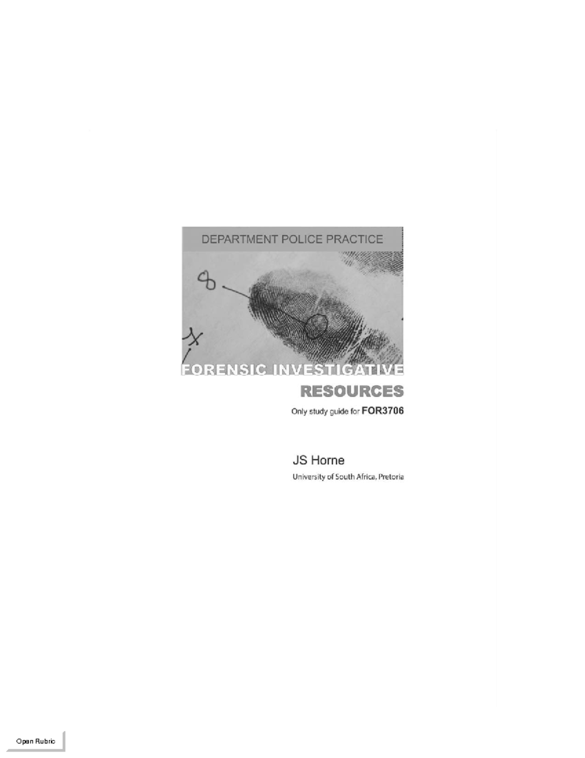 FOR3706 Final Exam Study Guide: Forensic Investigative Resources - Studocu
