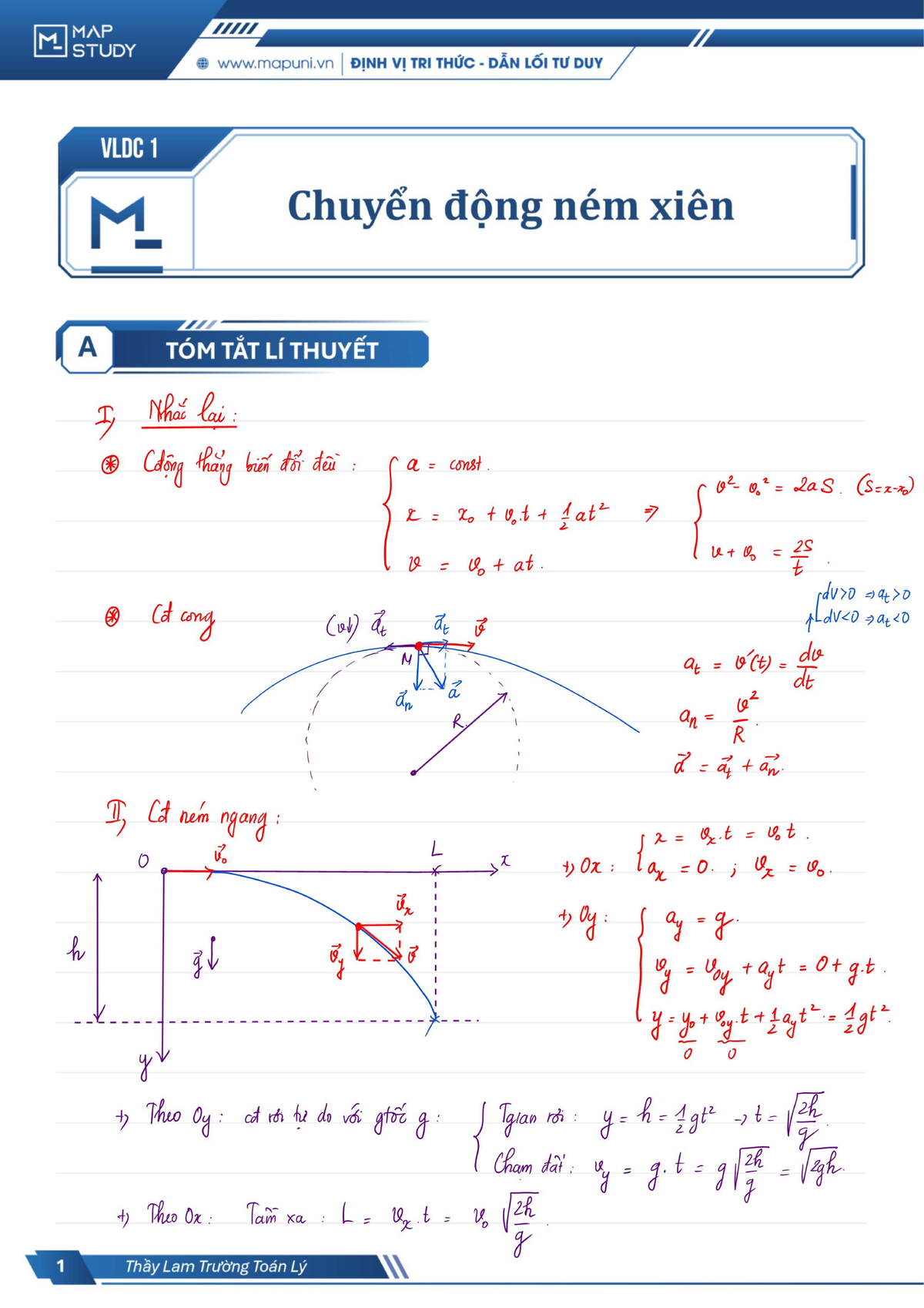 MAP M - Ném Xiên và Tính Toán Đường Bay của Vật - Studocu