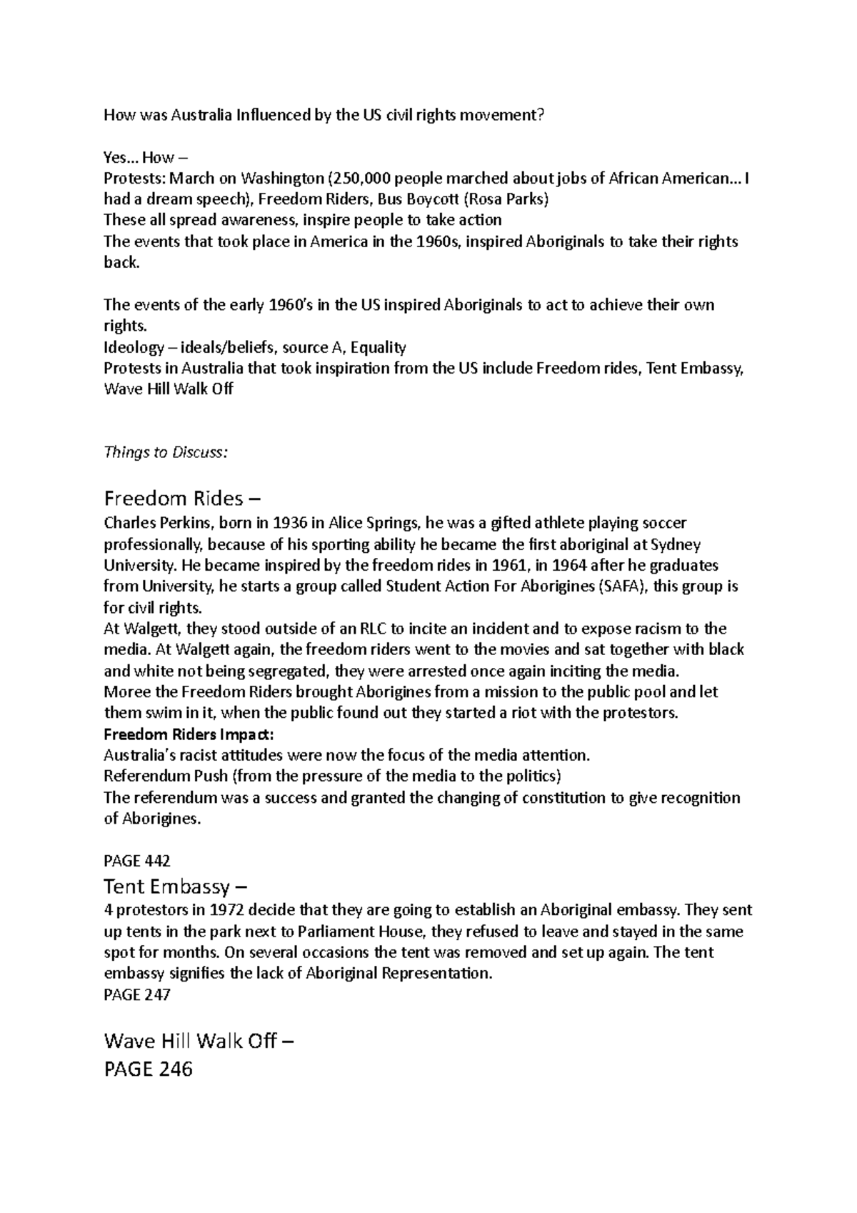 History Study - Influence of US Civil Rights on Australian Protests ...