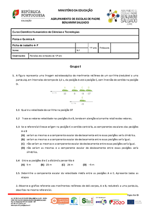 Formulário FQ 2024 - Formulário do exame de FQ - TABELA DE CONSTANTES ...