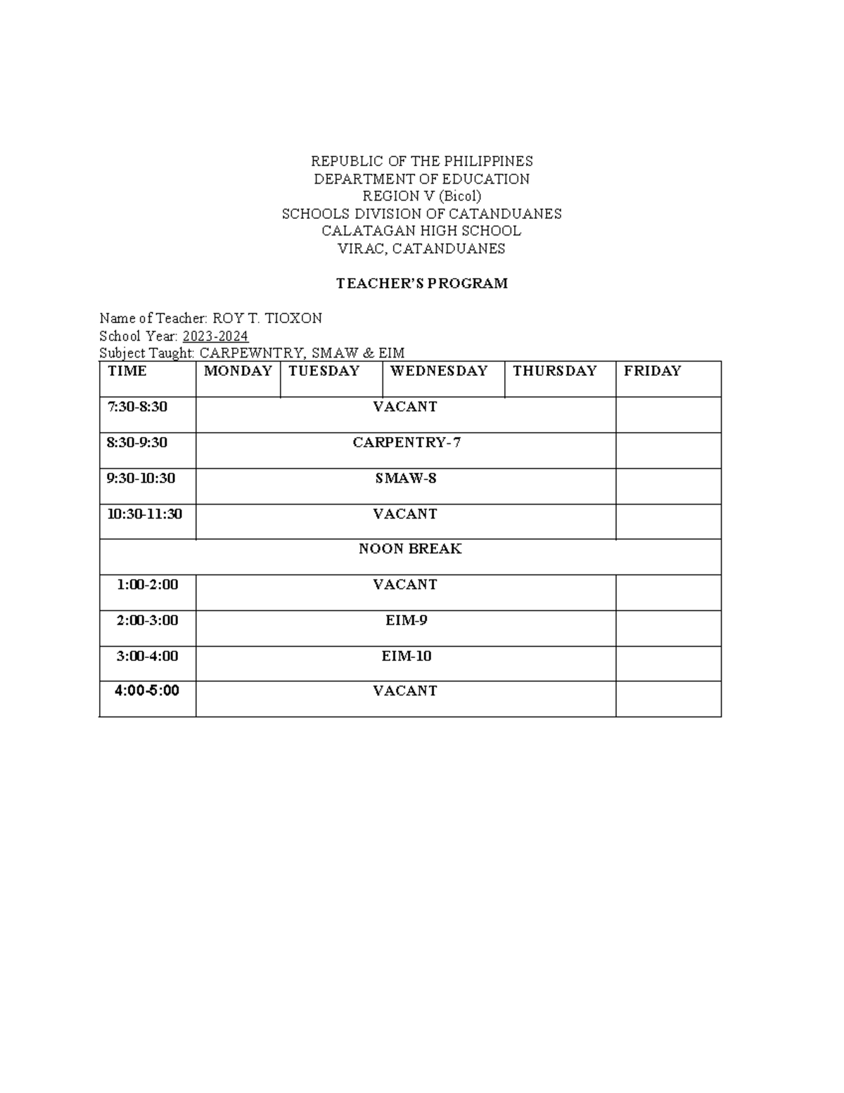 Republic OF THE Philippines - Science Technology Engineering and ...