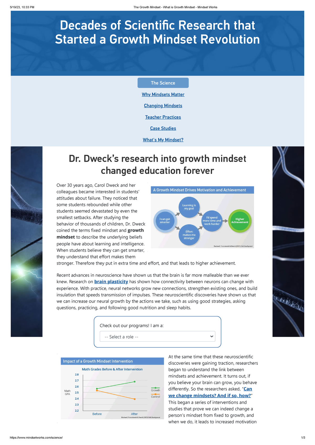 The Growth Mindset Revolution: Insights from Dweck's Research - Studocu
