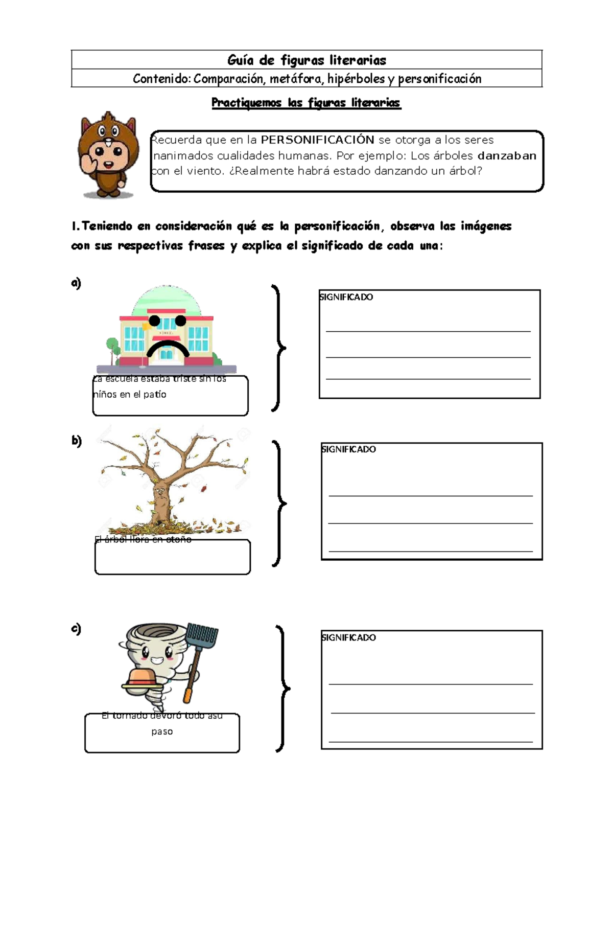 Guía de Figuras Literarias: Comparación, Metáfora, Hipérbole y ...