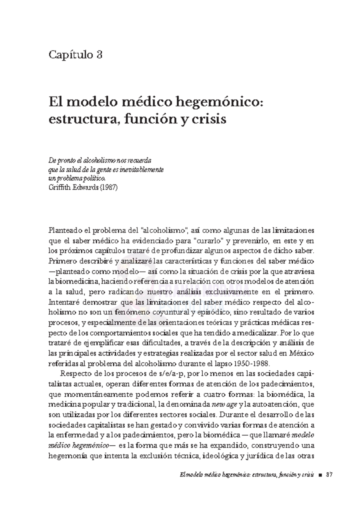 TBP32- Menendez, E. (1990) Cap 3 El Modelo Médico Hegemónico ...