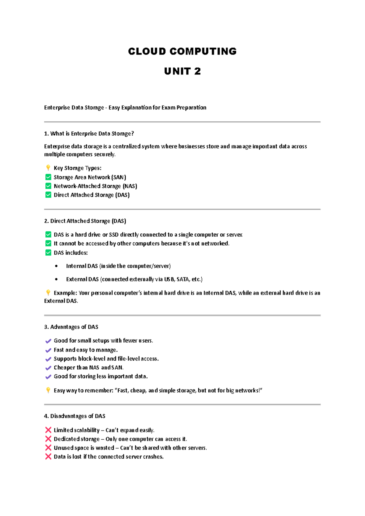 cloud computing Unit 2 - CLOUD COMPUTING UNIT 2 Enterprise Data Storage - Easy Explanation for ...