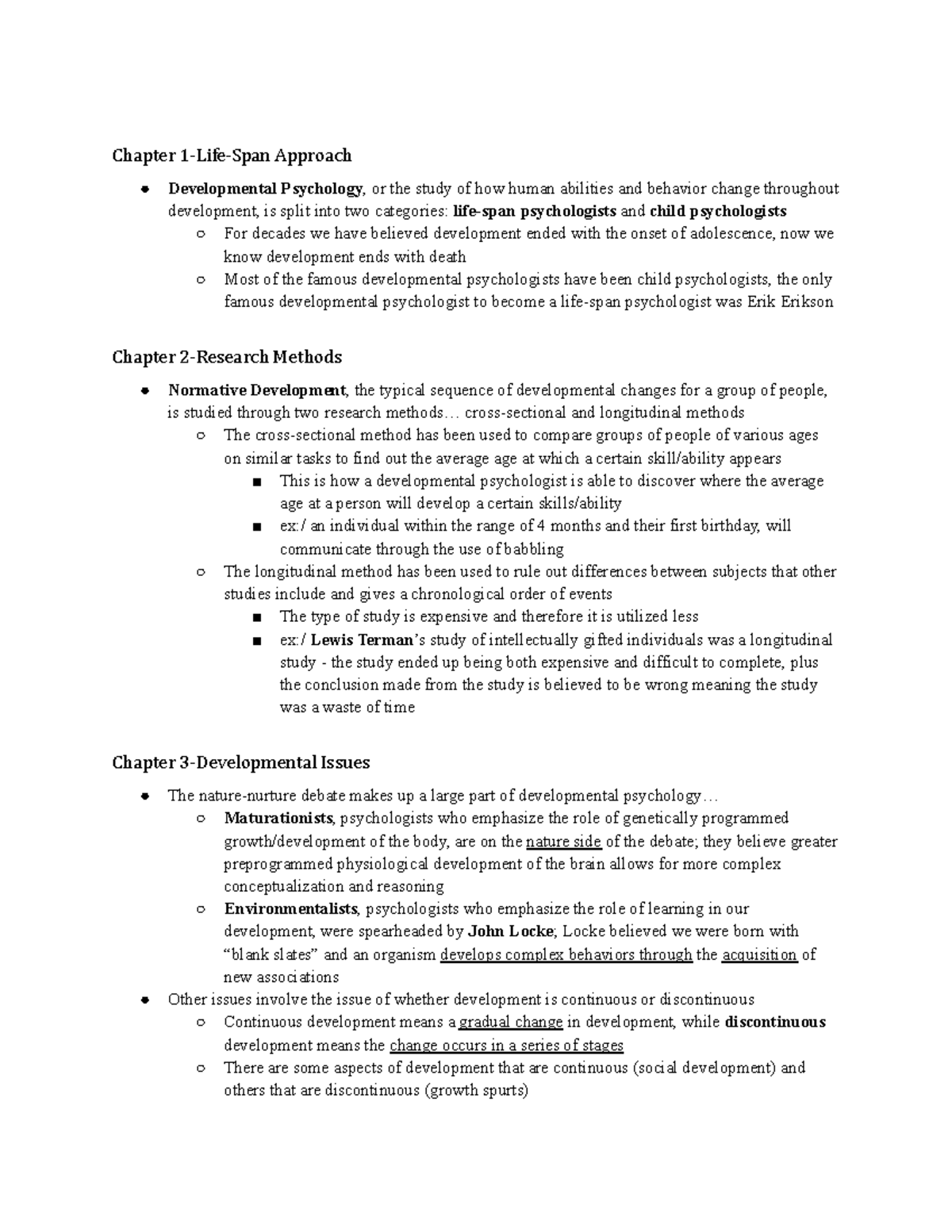 Developmental Psychology: Key Concepts and Theories Overview - Studocu