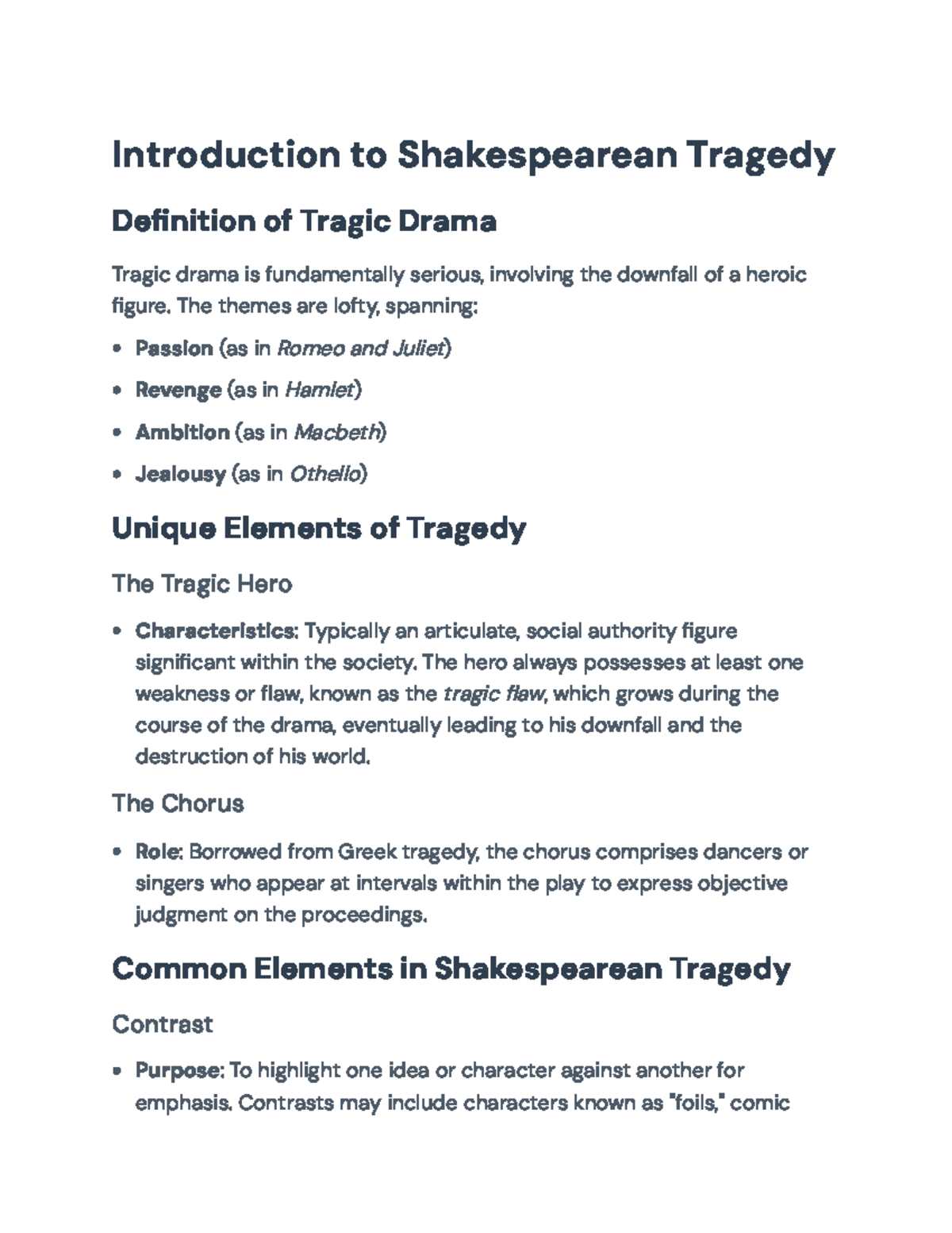 Shakespearean Tragedy: Elements, Characteristics, and Impact Analysis ...