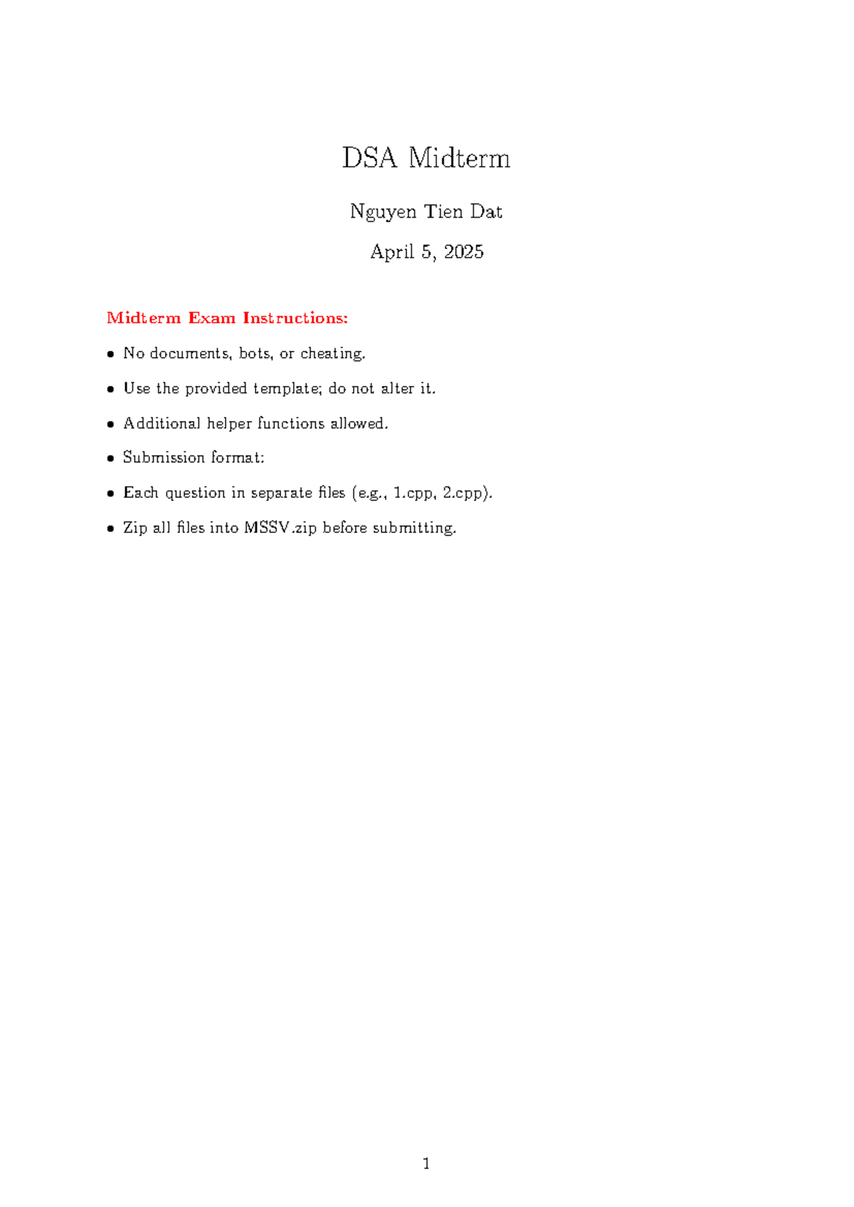 Midterm Exam DSA INT 2210: Intersection of Linked Lists & More - Studocu