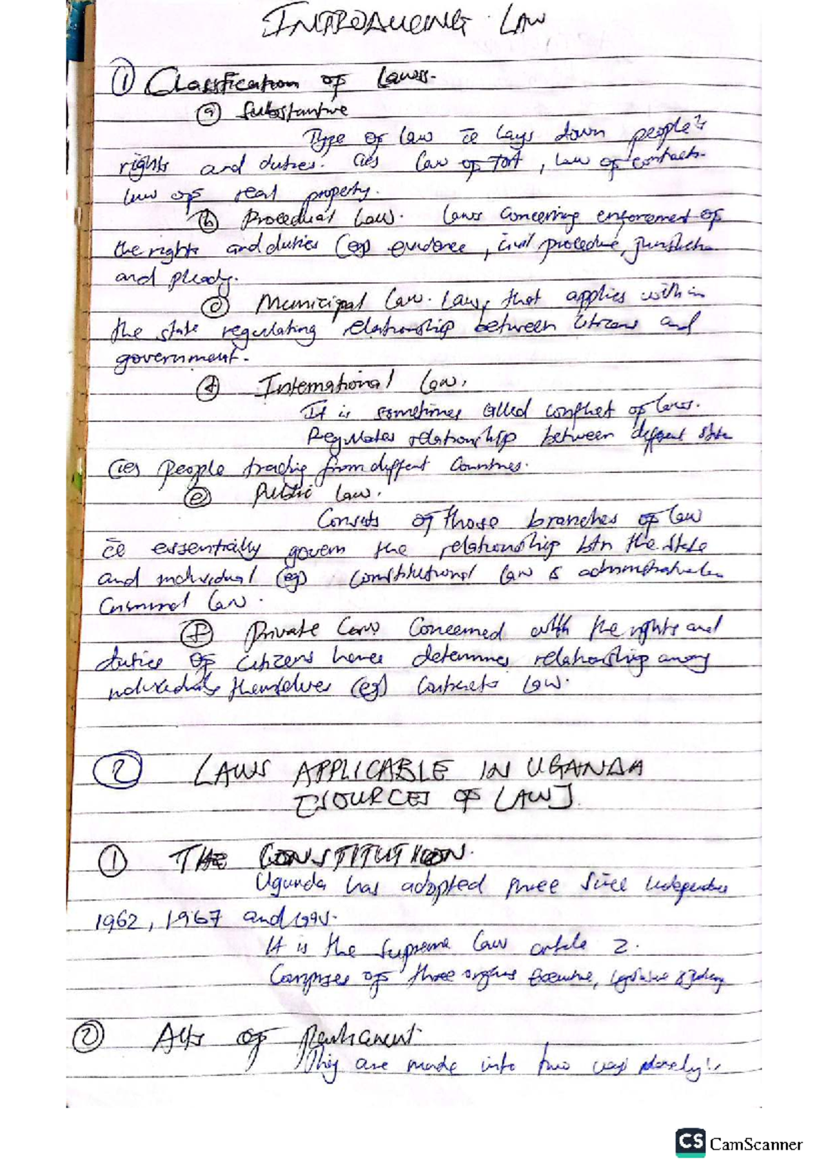 Introducing Law 1 Classification Of Laws And Legal Systems Studocu