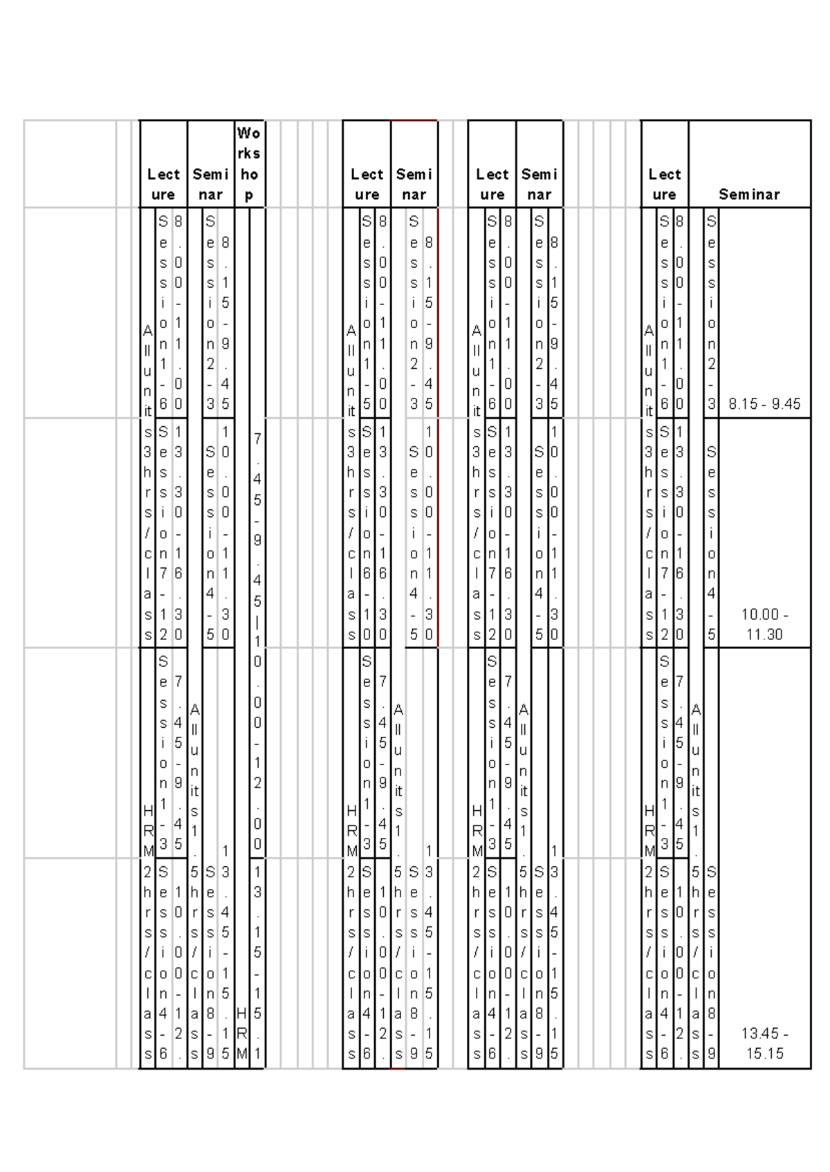 Works Seminar S8: Session Notes and Schedule Overview - Studocu