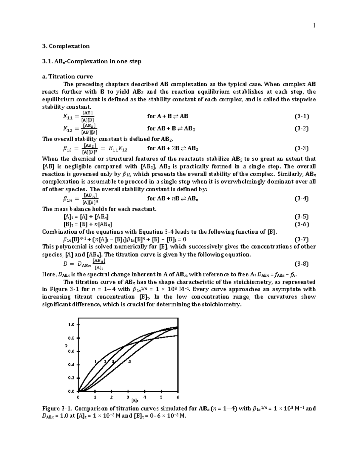 Complexation Study: Titration Curves and Stability Constants (Course ...
