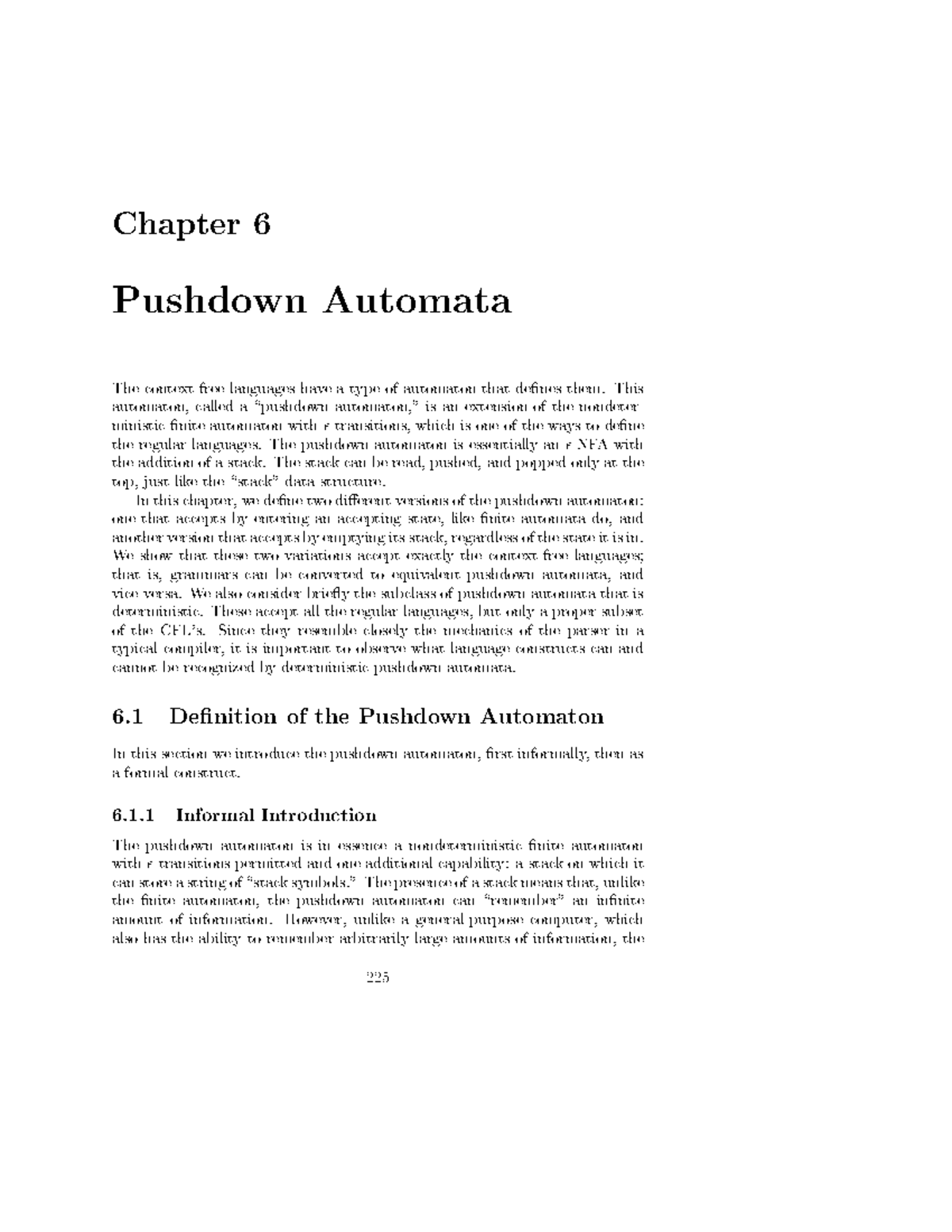 Chapter 6: Pushdown Automata - Understanding Languages and Acceptance ...