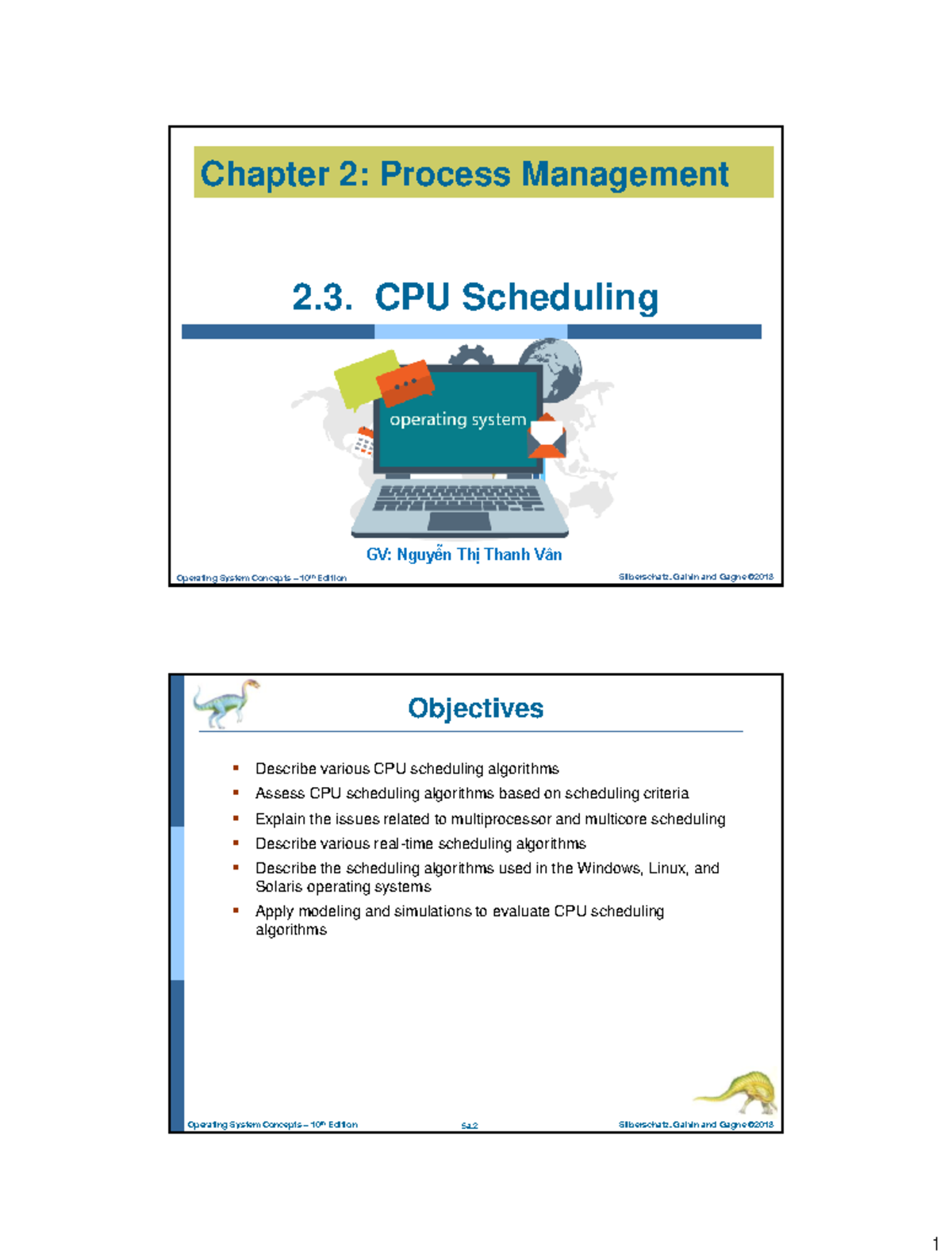 Chapter 2.3: CPU Scheduling in Operating Systems (OS Concepts) - Studocu