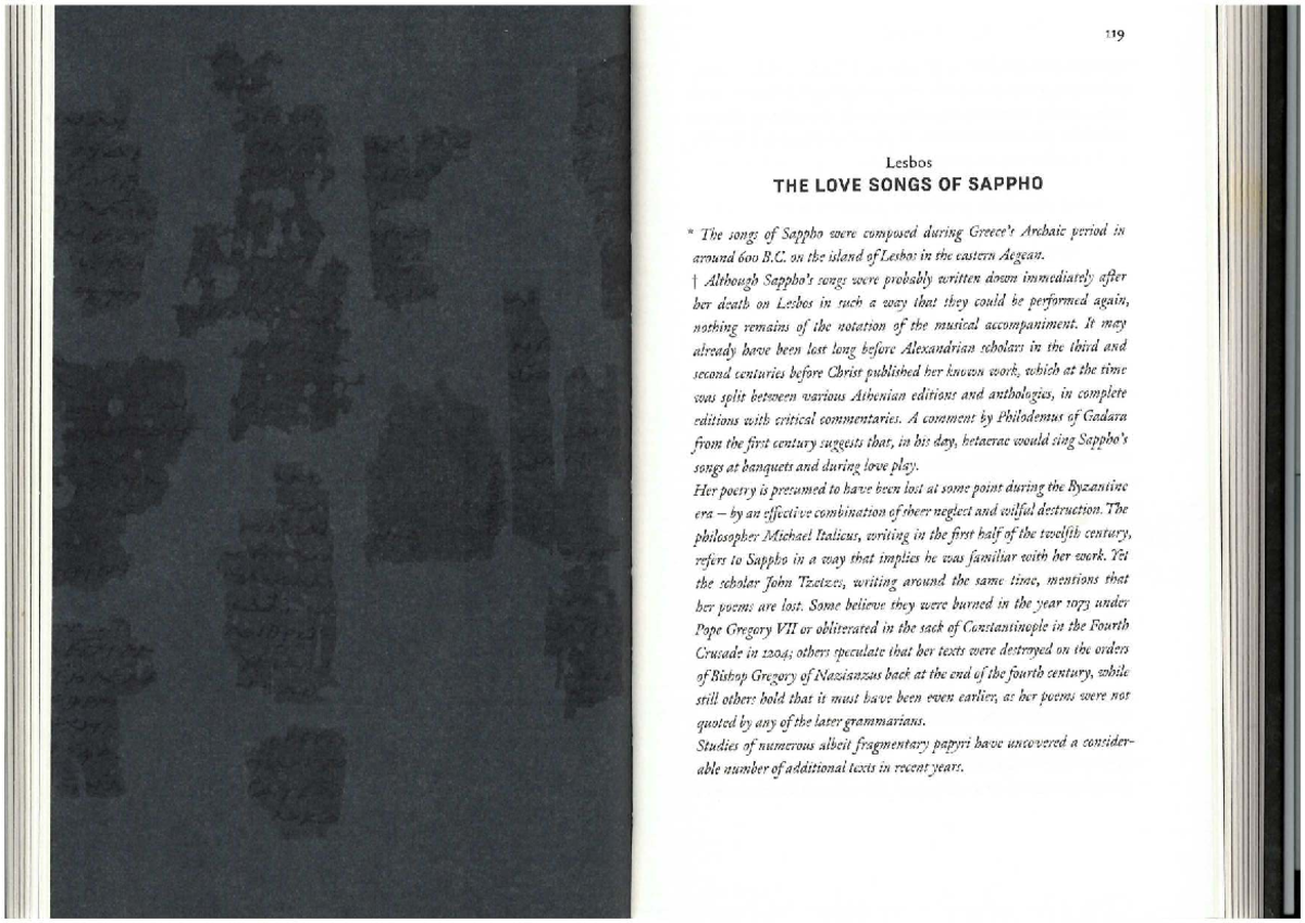Schalansky - Extra Reading on Sappho (AE 101) - Studocu