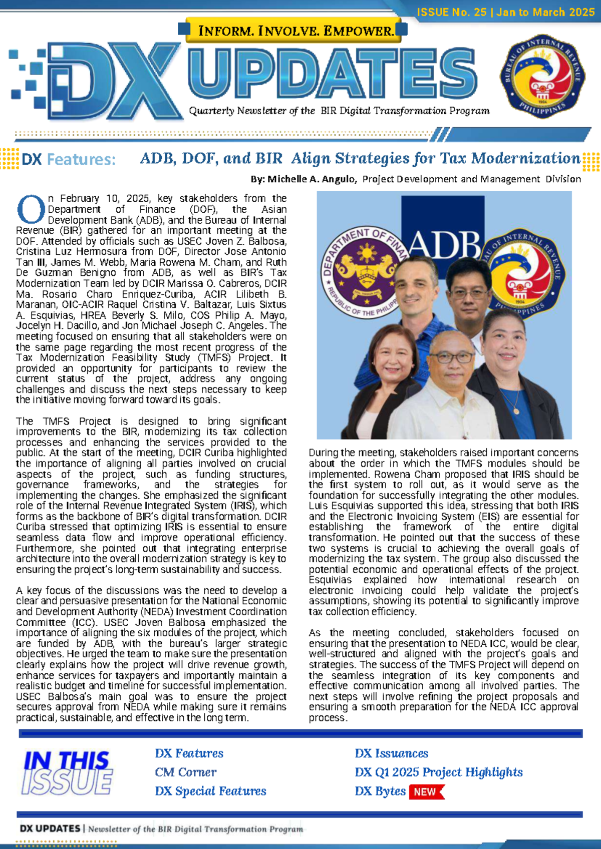 DX Updates: Issue No. 25 (Jan-Mar 2025) - BIR Digital Transformation ...