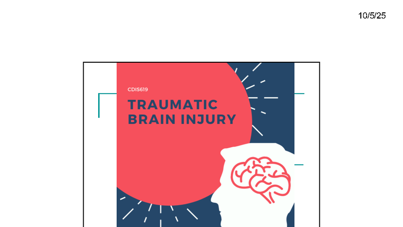 Introduction to Traumatic Brain Injury (TBI) - CDIS619 Final Exam Notes ...