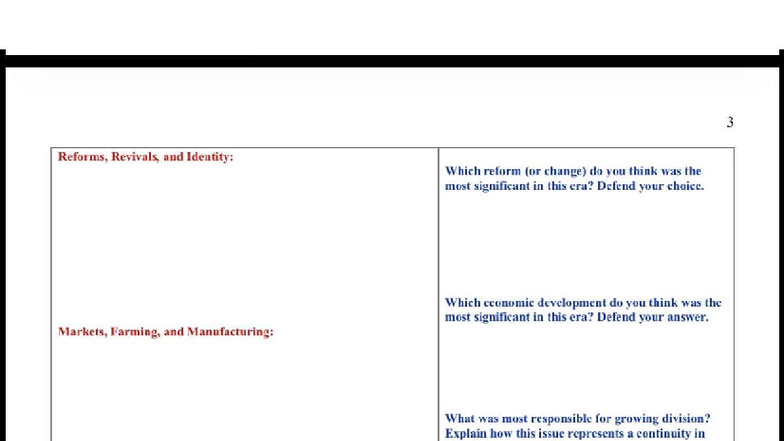 AMSCO Unit 5 Guided Reading: Reforms, Economic Developments, and U.S ...