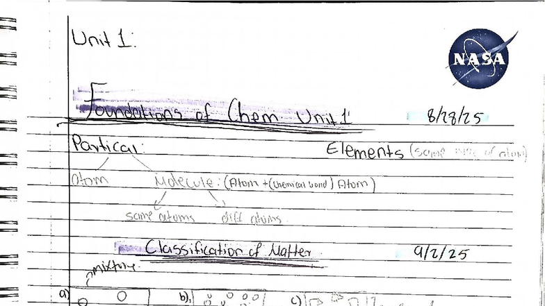 Chem Unit 1: Properties of Matter and Classification - Studocu