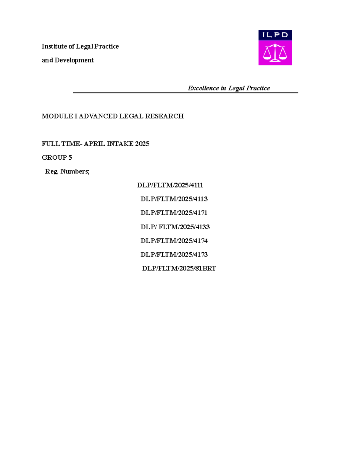 Legal Practice & Development: Indictment Case Study - Module I 2025 ...