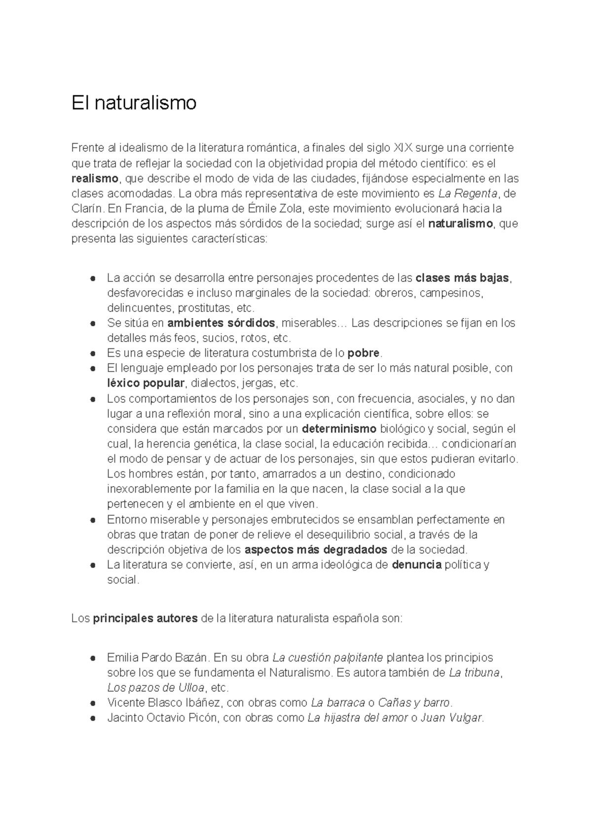 Apunts sobre Los pazos de Ulloa: Naturalismo y Realismo en la ...