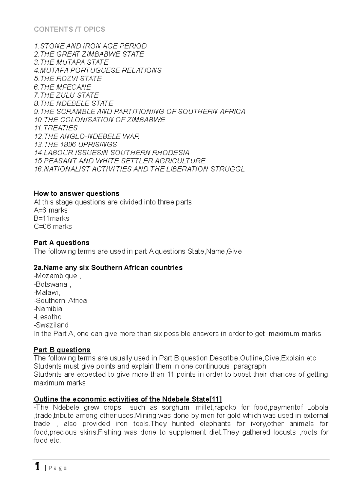 African History: Study Notes on Iron Age & Great Zimbabwe - Studocu