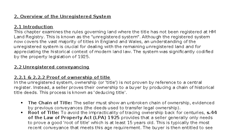2. Overview of the Unregistered System: Key Concepts and Rules - Studocu